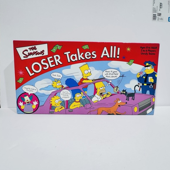 Games | The Simpsons Loser Takes All Board Game Rose Art 201 Complete ...